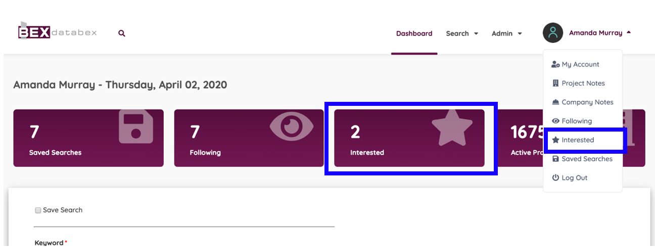 Interested Parties – DATABEX Help